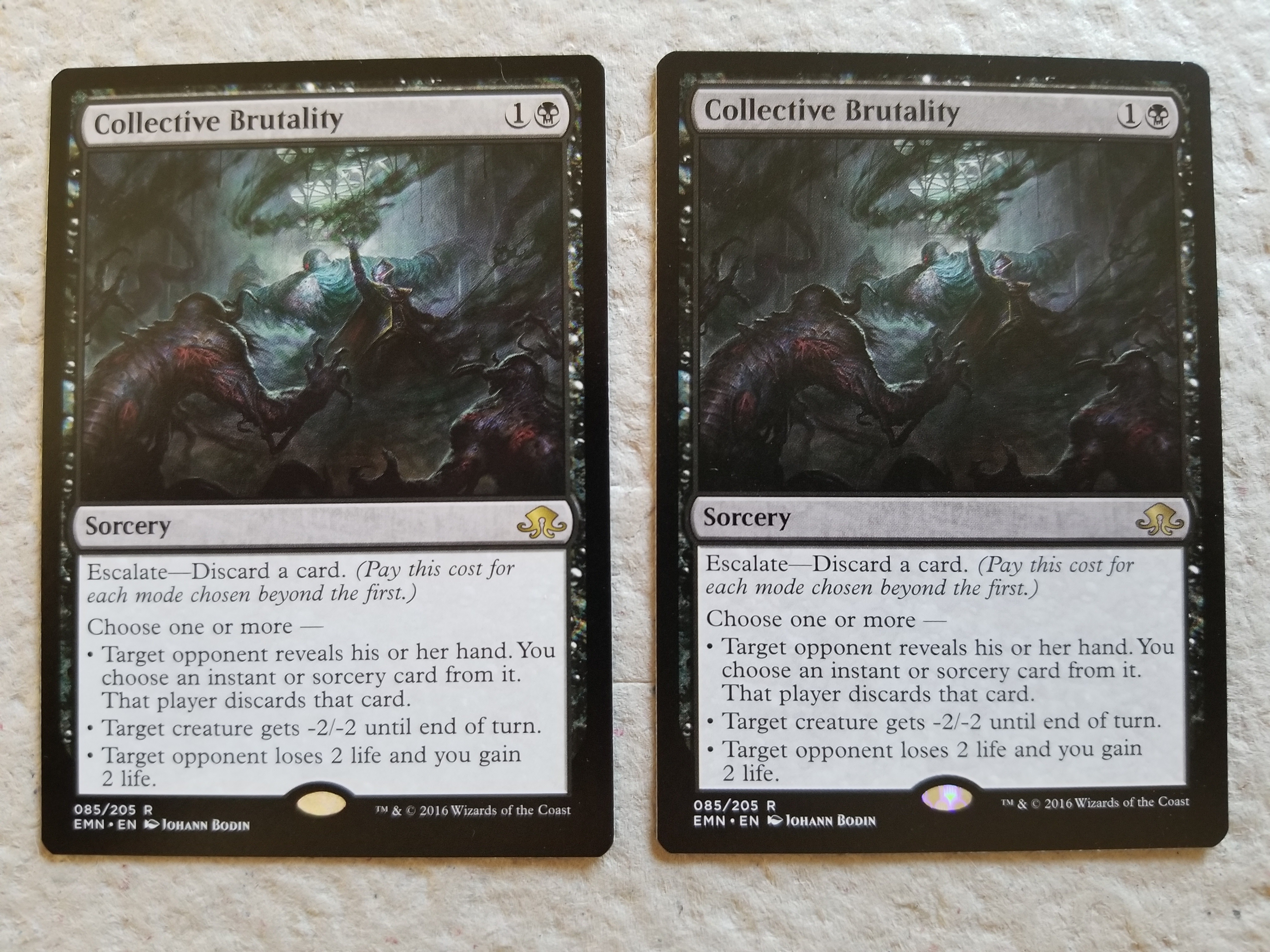 Collective Brutality, darker ink - Card Authentication - Magic General ...