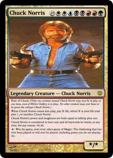 Chuck Norris Magic The Gathering Card