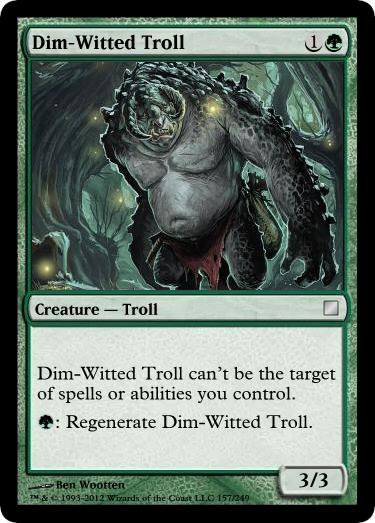 Snarltooth Troll (formerly Dim-Witted Troll) - Custom Card Creation ...